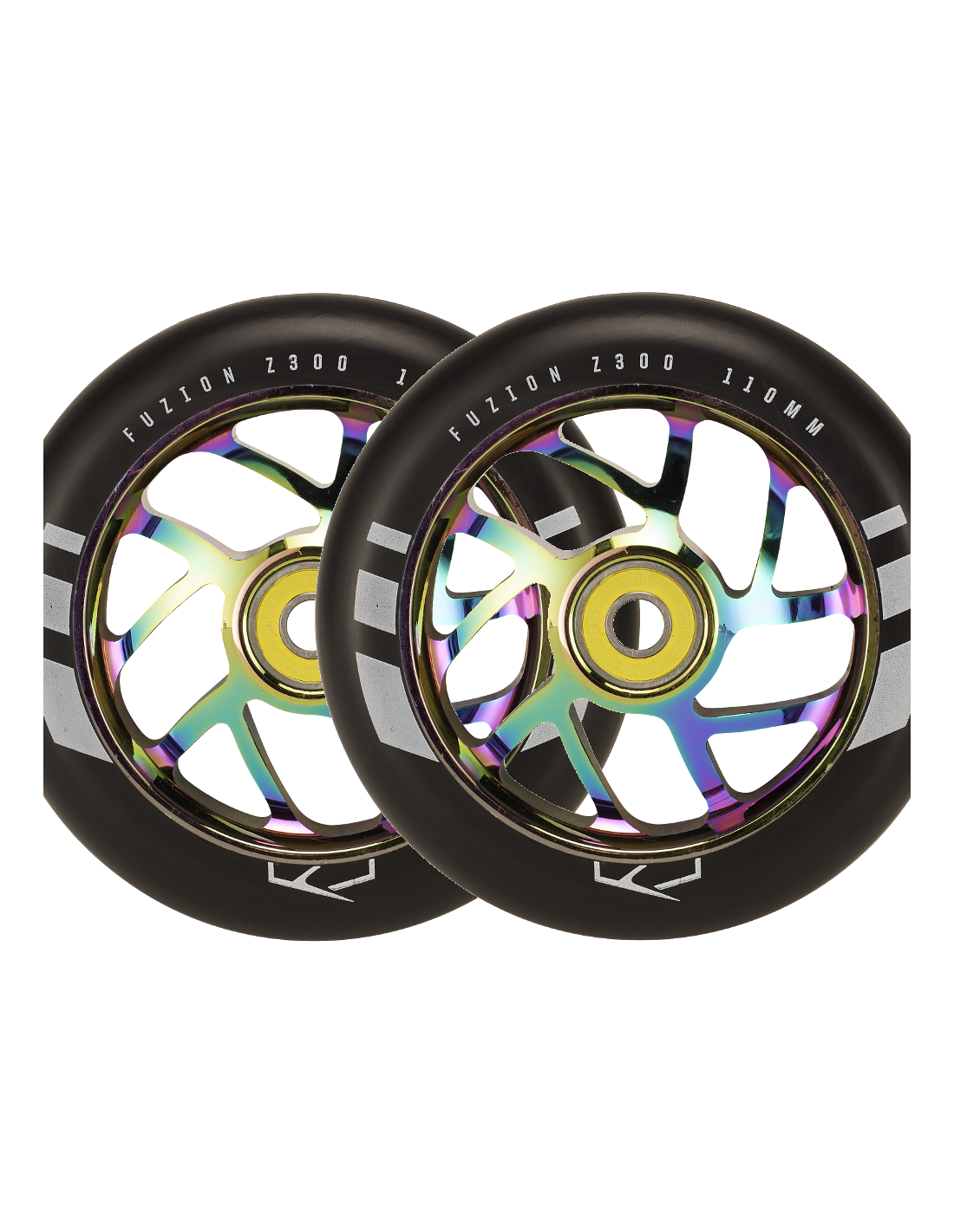 FUZION FLIGHT 110MM WHEELS NEOCHROME BLACK
