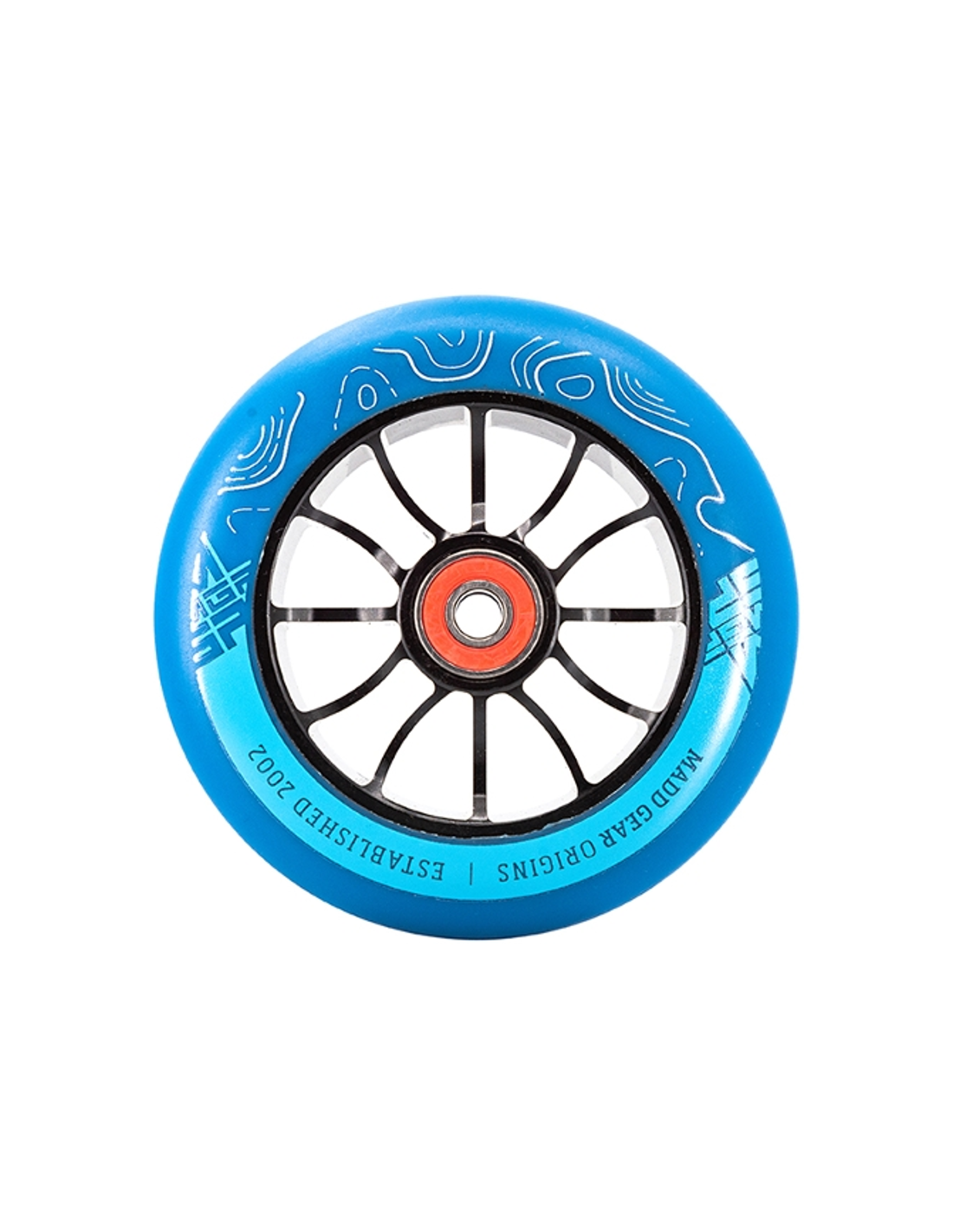 MGP FORCE CORE WHEEL SPOKED BLACK CORE, BLUE PU