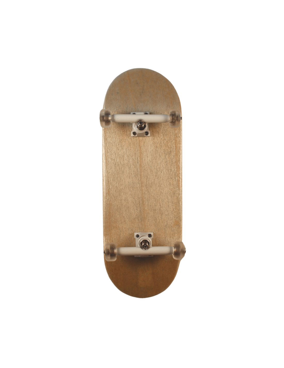 CACTUS FINGERBOARD NATURAL DECK WHITE TRUCKS AND TRANSPARENT WHEELS