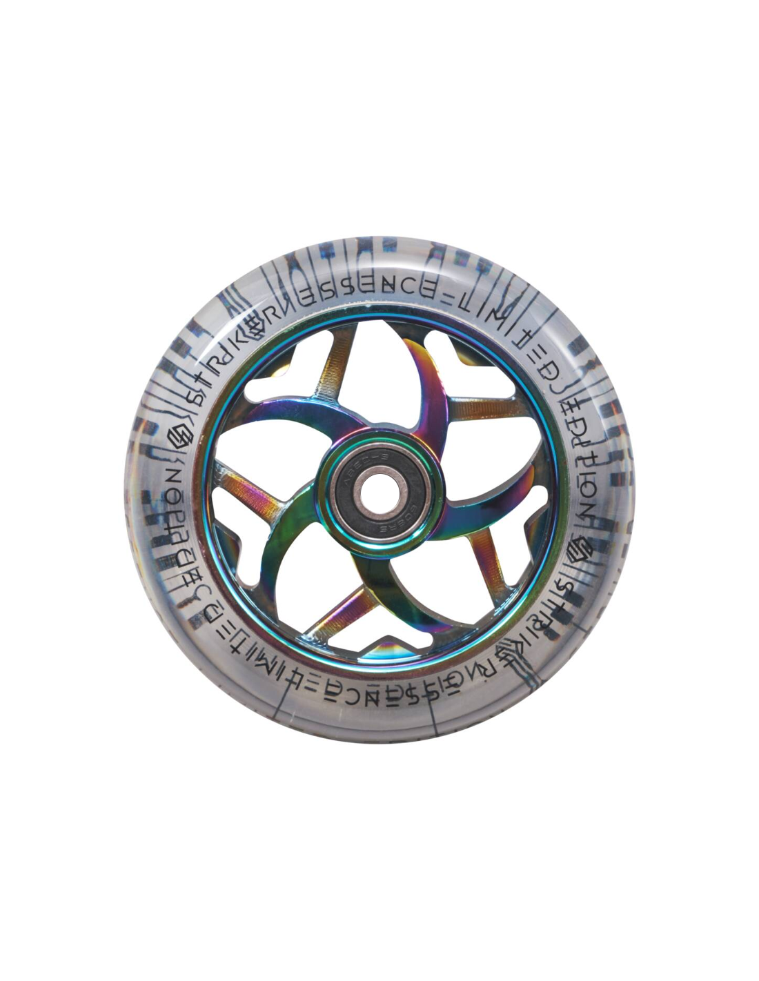 STRIKER ESSENCE V3 WHEEL IN RAINBOW AND CLEAR