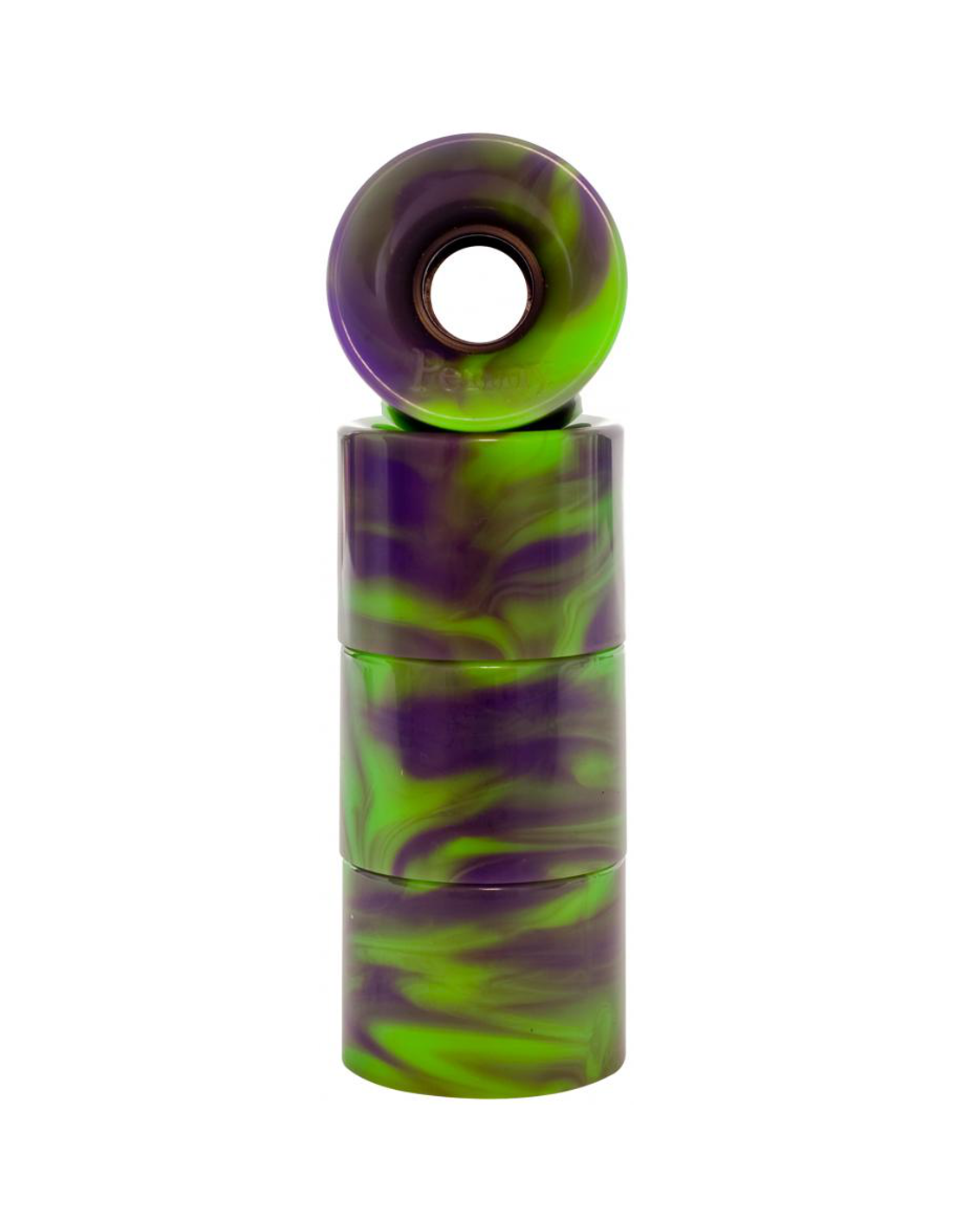 PENNY WHEEL SET SOLID GREEN PURPLE SWIRL