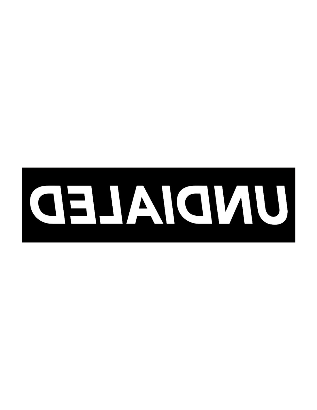 BIG REVERSE UNDIALED STICKER IN BLACK