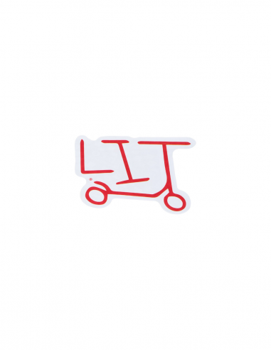 LIT UNDIALED STICKER WHITE RED