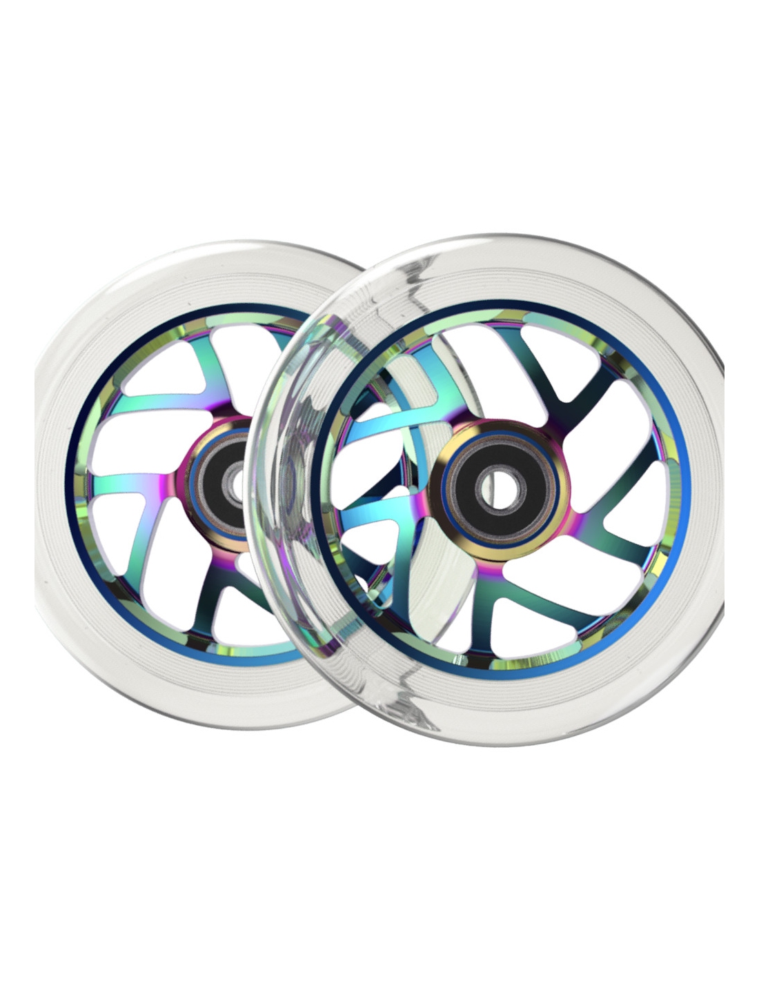 FUZION FLIGHT 110MM WHEELS NEOCHROME CLEAR