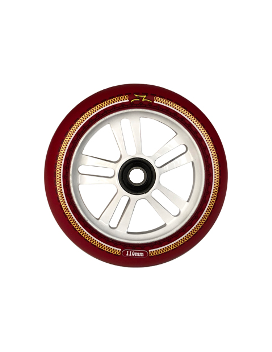 AO MANDALA 110 STUNT SCOOTER WHEEL SILVER RED