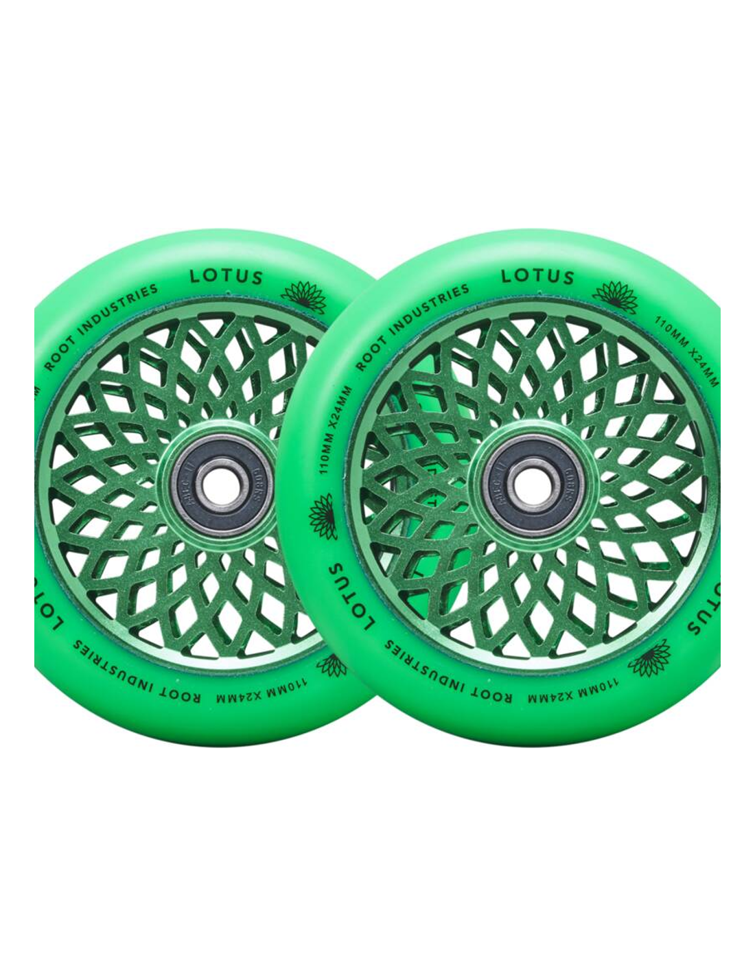 ROOT INDUSTRIES LOTUS 110MM WHEELS RADIANT GREEN