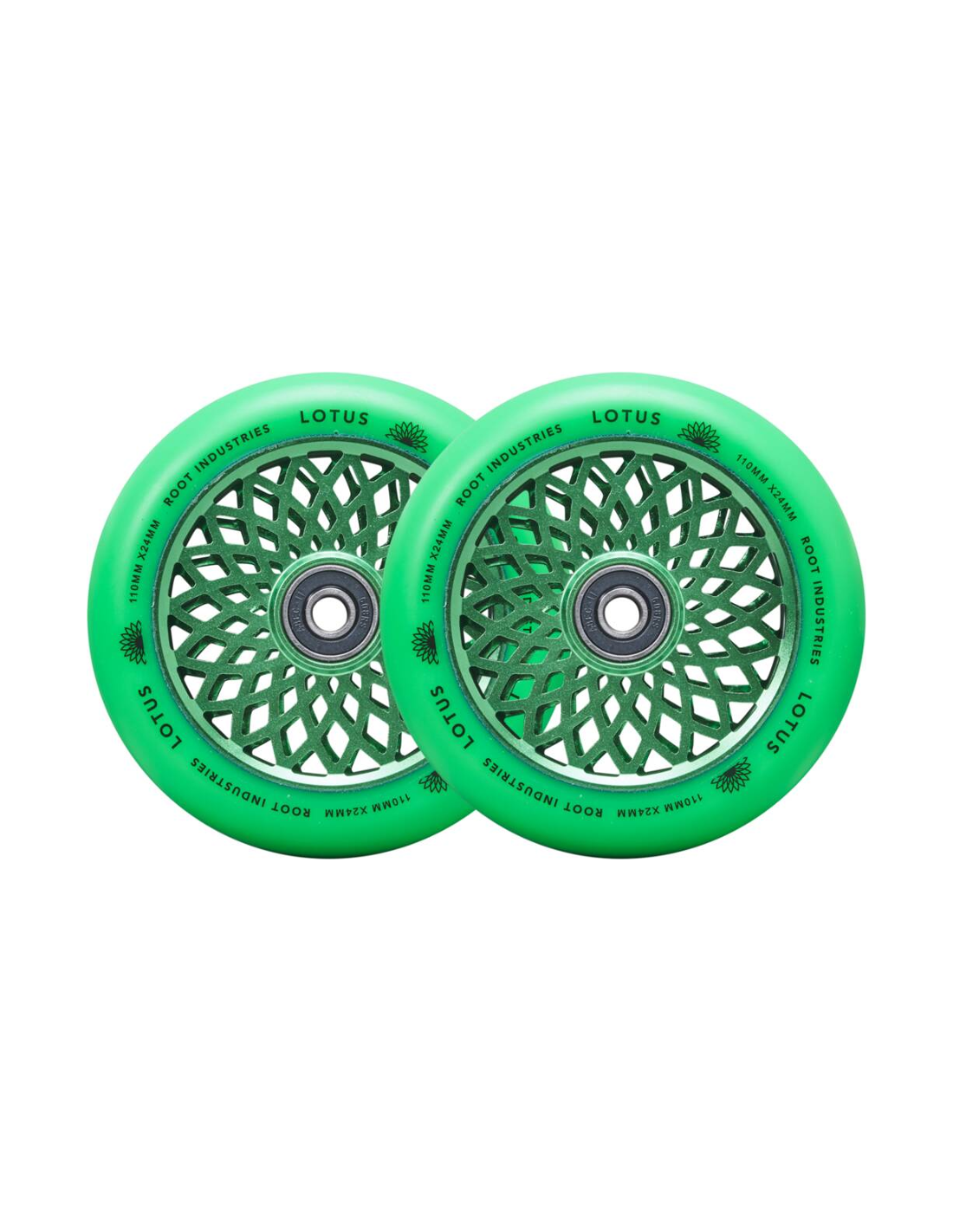 ROOT INDUSTRIES LOTUS 110MM WHEELS RADIANT GREEN